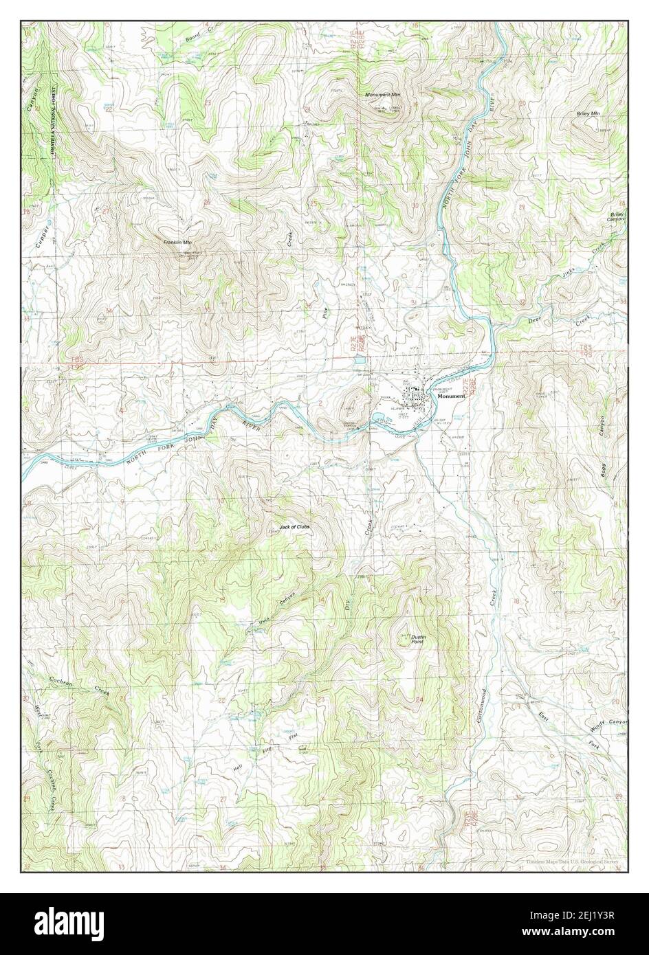 Map of monument oregon hi-res stock photography and images - Alamy