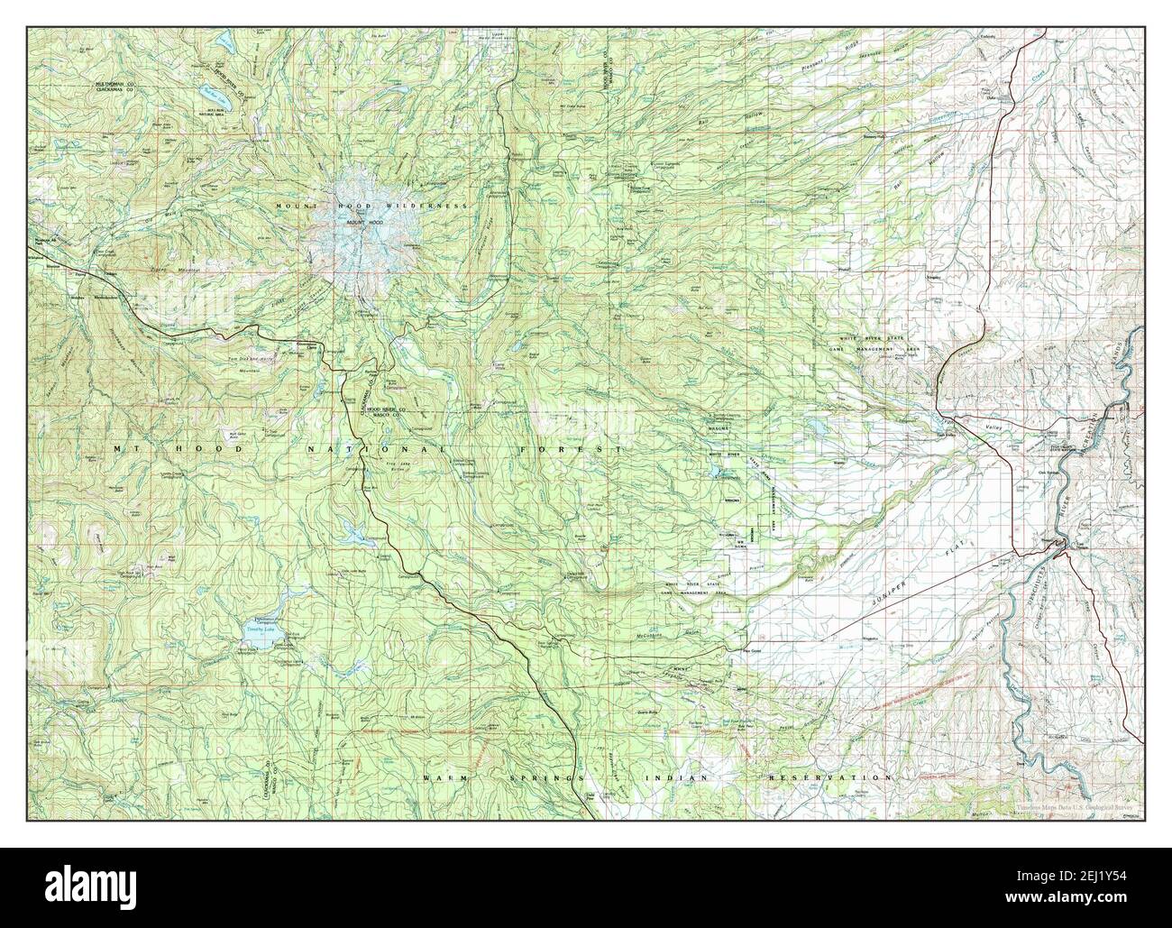 Mount Hood, Oregon, map 1983, 1:100000, United States of America by ...