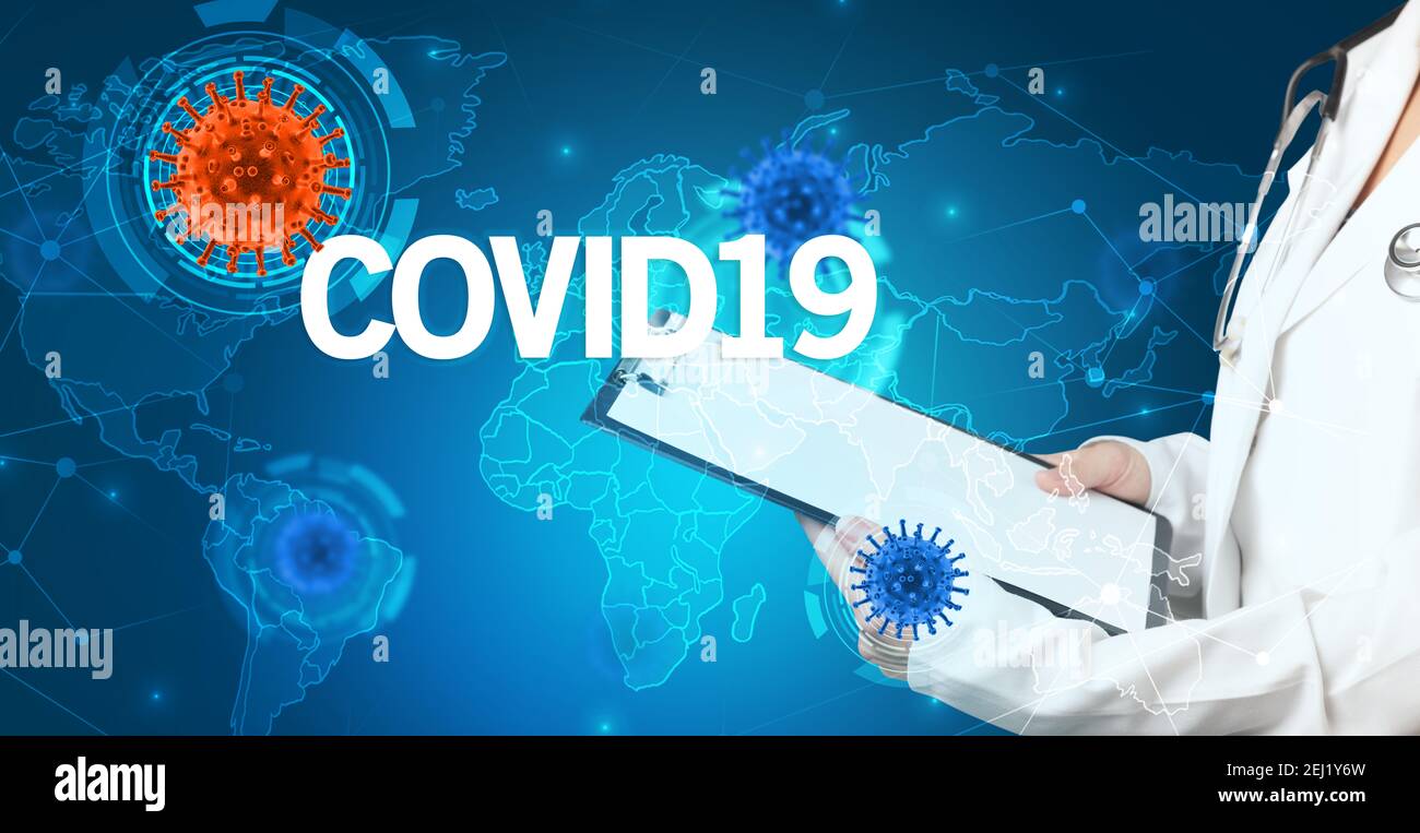 Doctor fills out medical record with COVID19 inscription, virology ...
