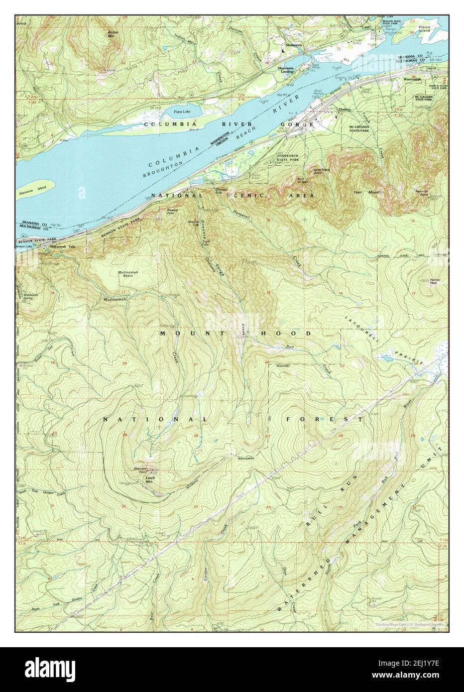 Multnomah county map hi-res stock photography and images - Alamy