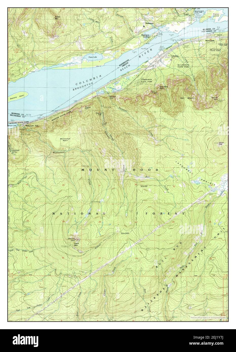 Multnomah county map hi-res stock photography and images - Alamy