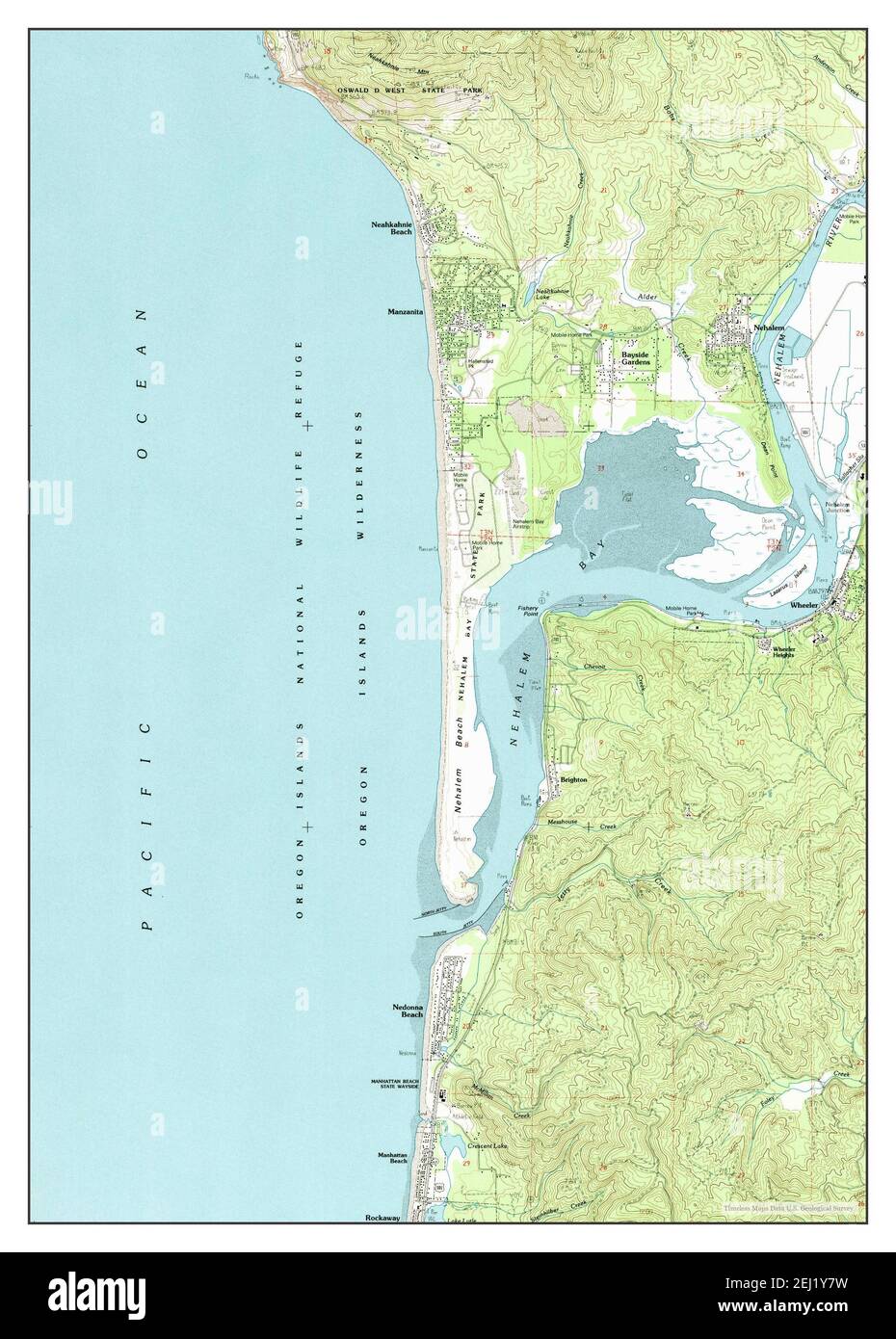 Map of nehalem oregon hi-res stock photography and images - Alamy