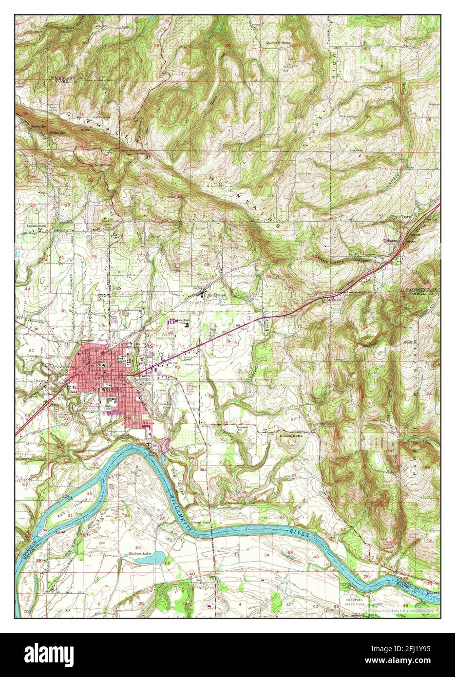 Map of newberg oregon Cut Out Stock Images & Pictures - Alamy