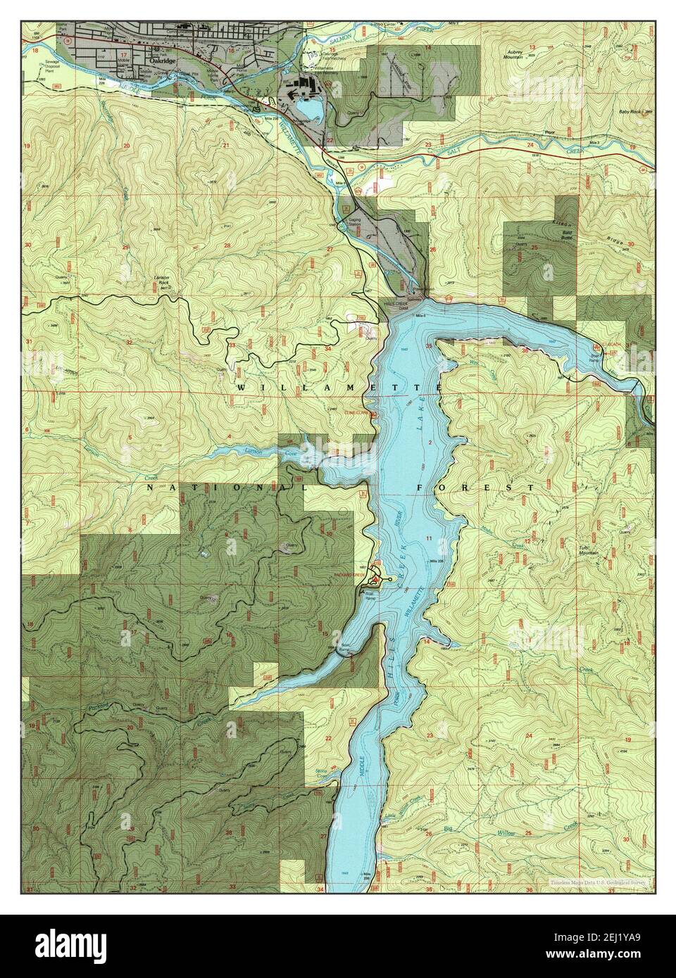 Oakridge, Oregon, map 1997, 1:24000, United States of America by ...