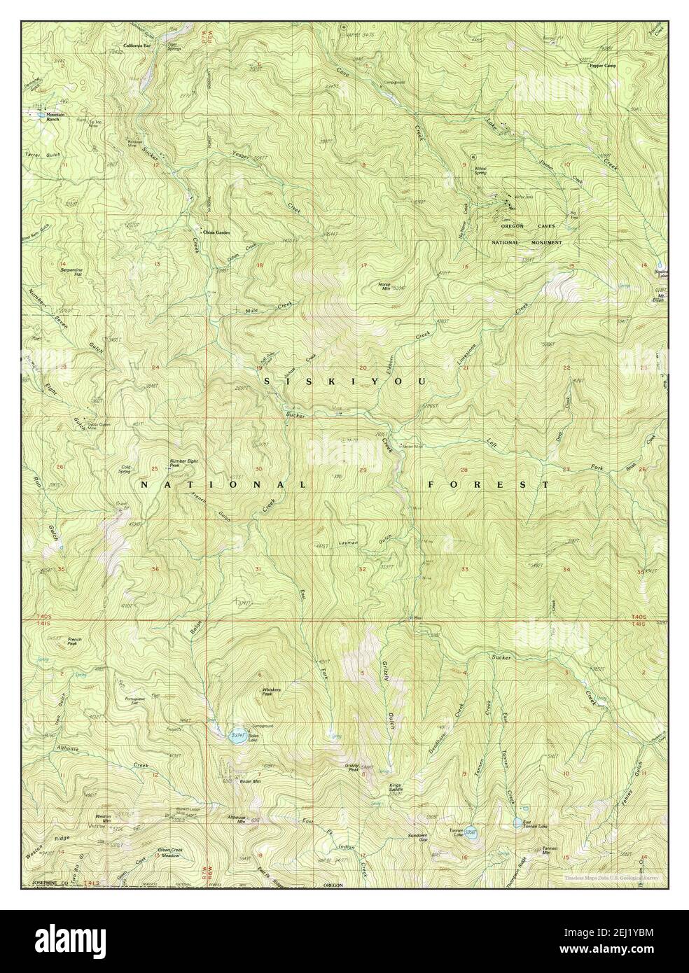 Oregon Caves, Oregon, map 1986, 1:24000, United States of America by ...
