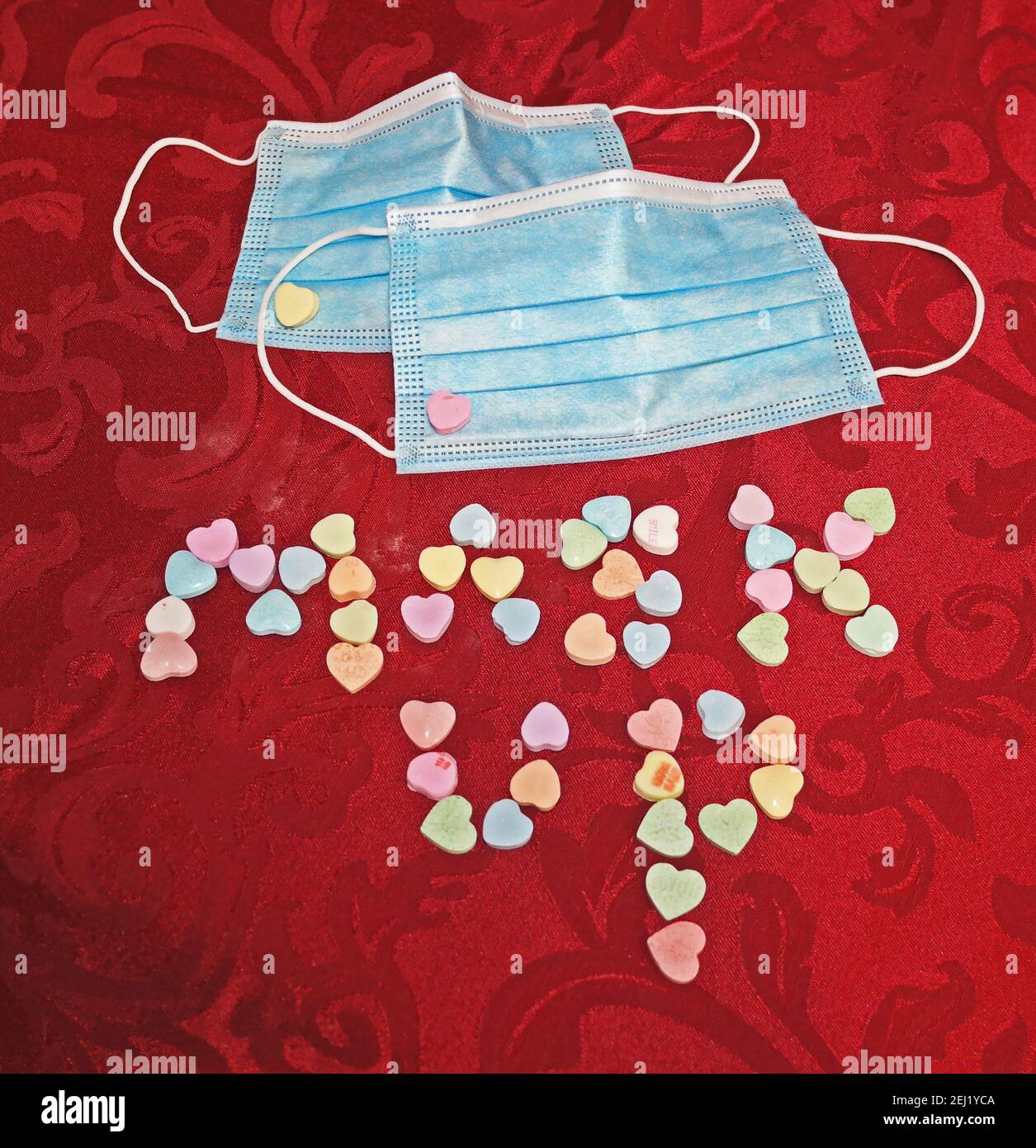 Mask Up and Two Masks Stock Photo - Alamy