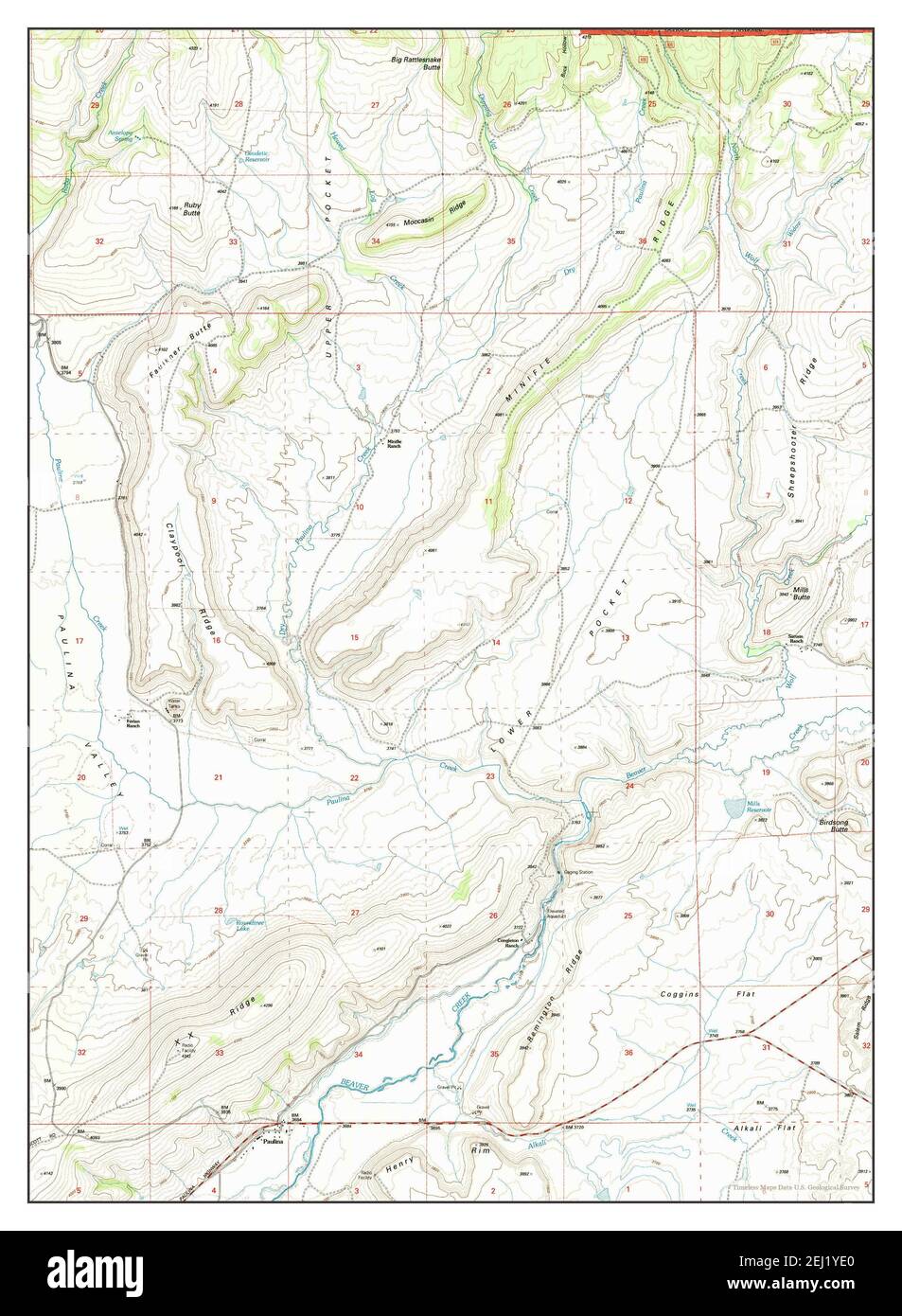 Paulina, Oregon, map 1992, 1:24000, United States of America by ...