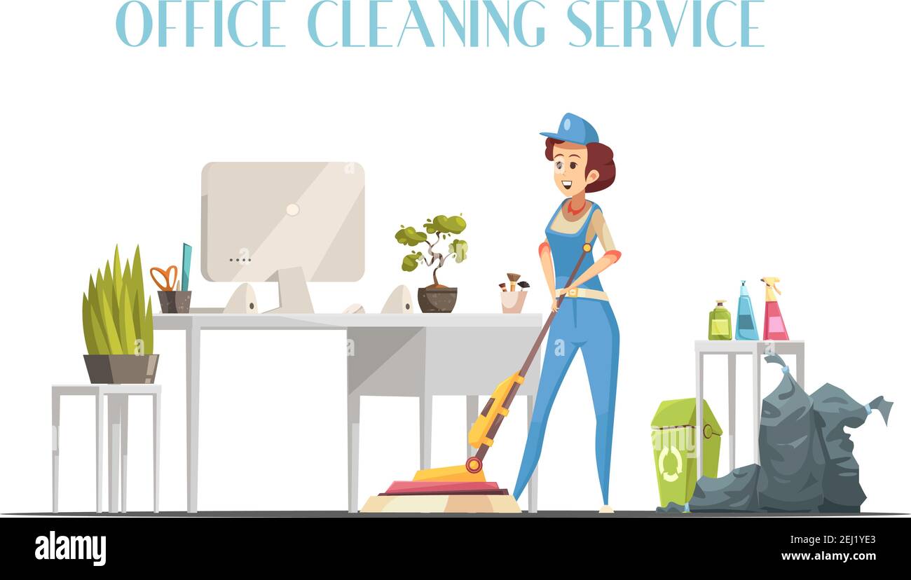 Office Cleaning Cartoon