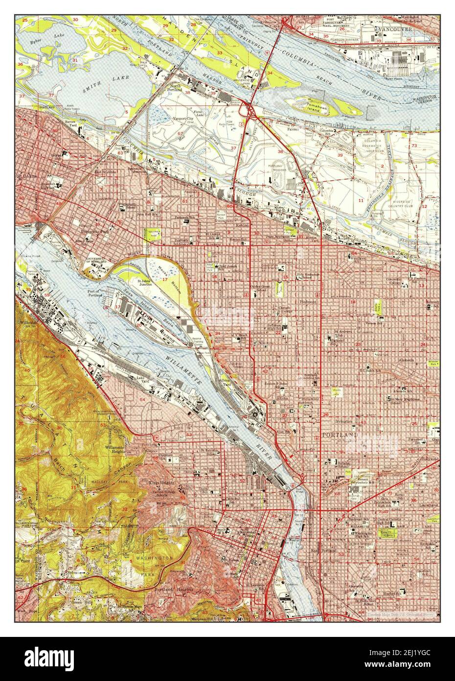 Portland, Oregon, map 1954, 1:24000, United States of America by ...
