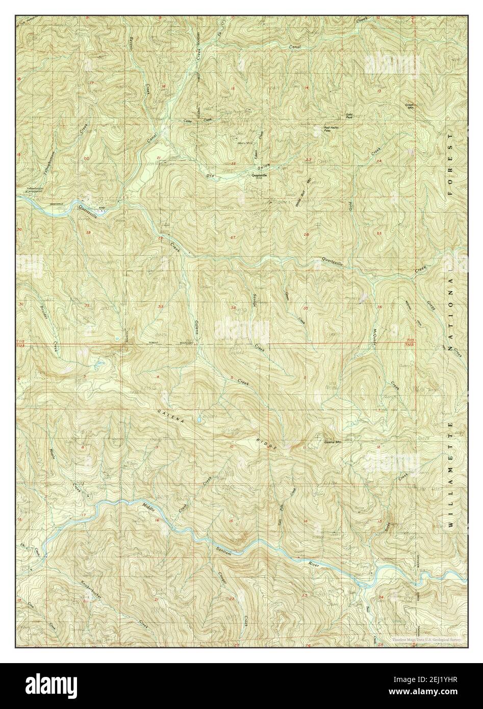 Quartzville, Oregon, map 1985, 1:24000, United States of America by ...