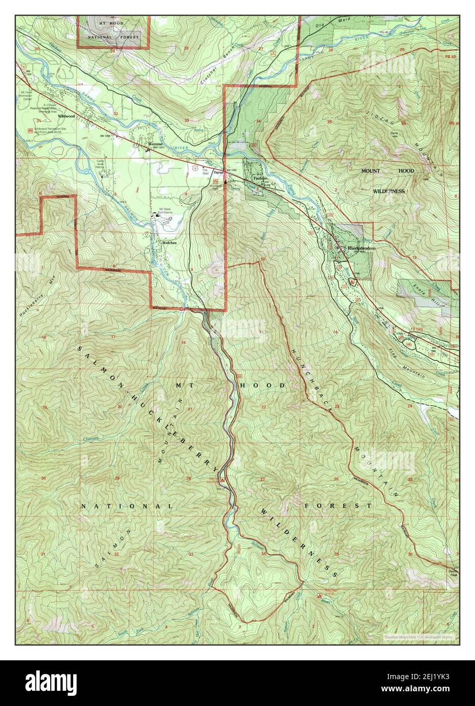 Rhododendron, Oregon, map 1997, 1:24000, United States of America by ...