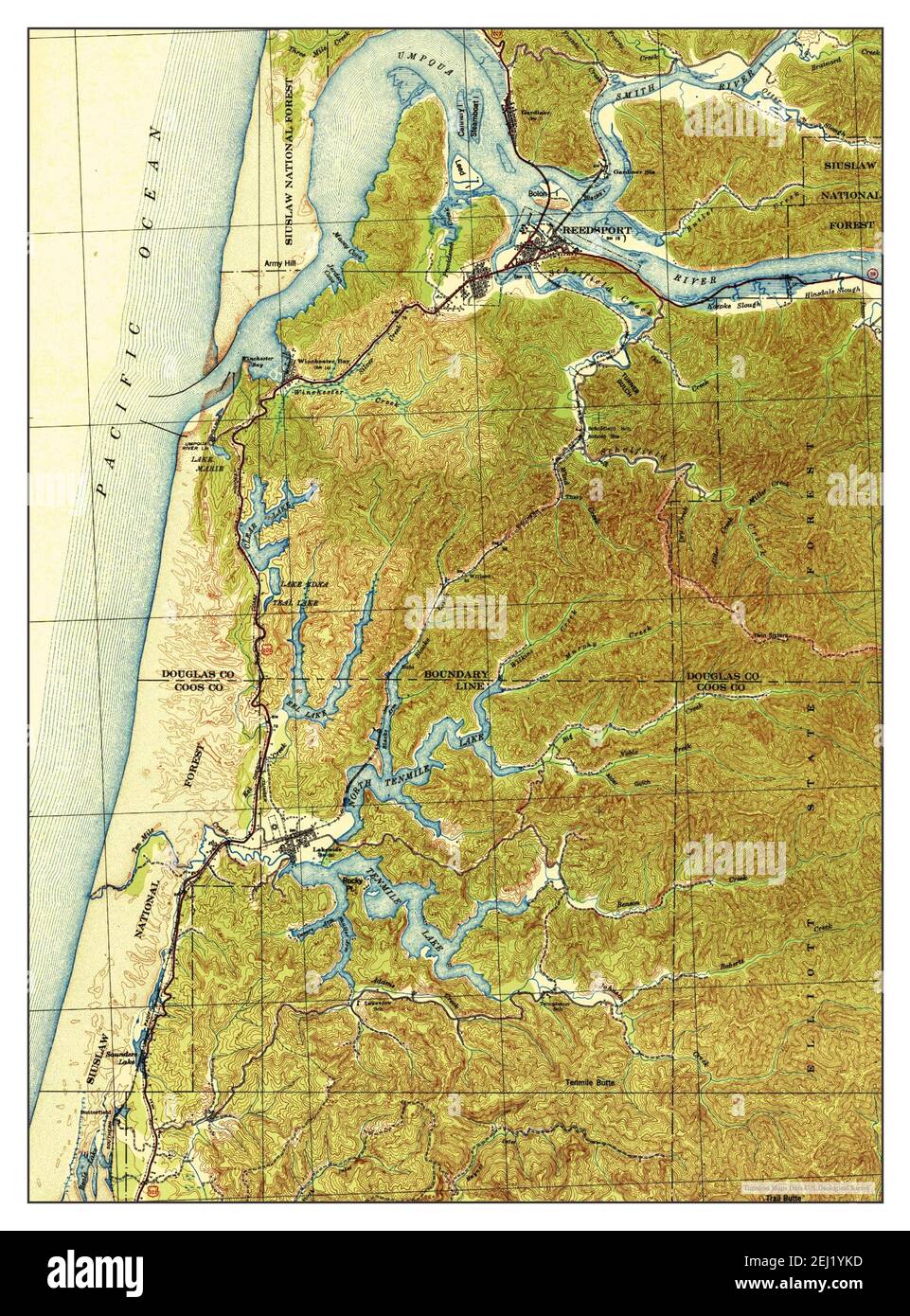Reedsport, Oregon, map 1942, 1:62500, United States of America by ...