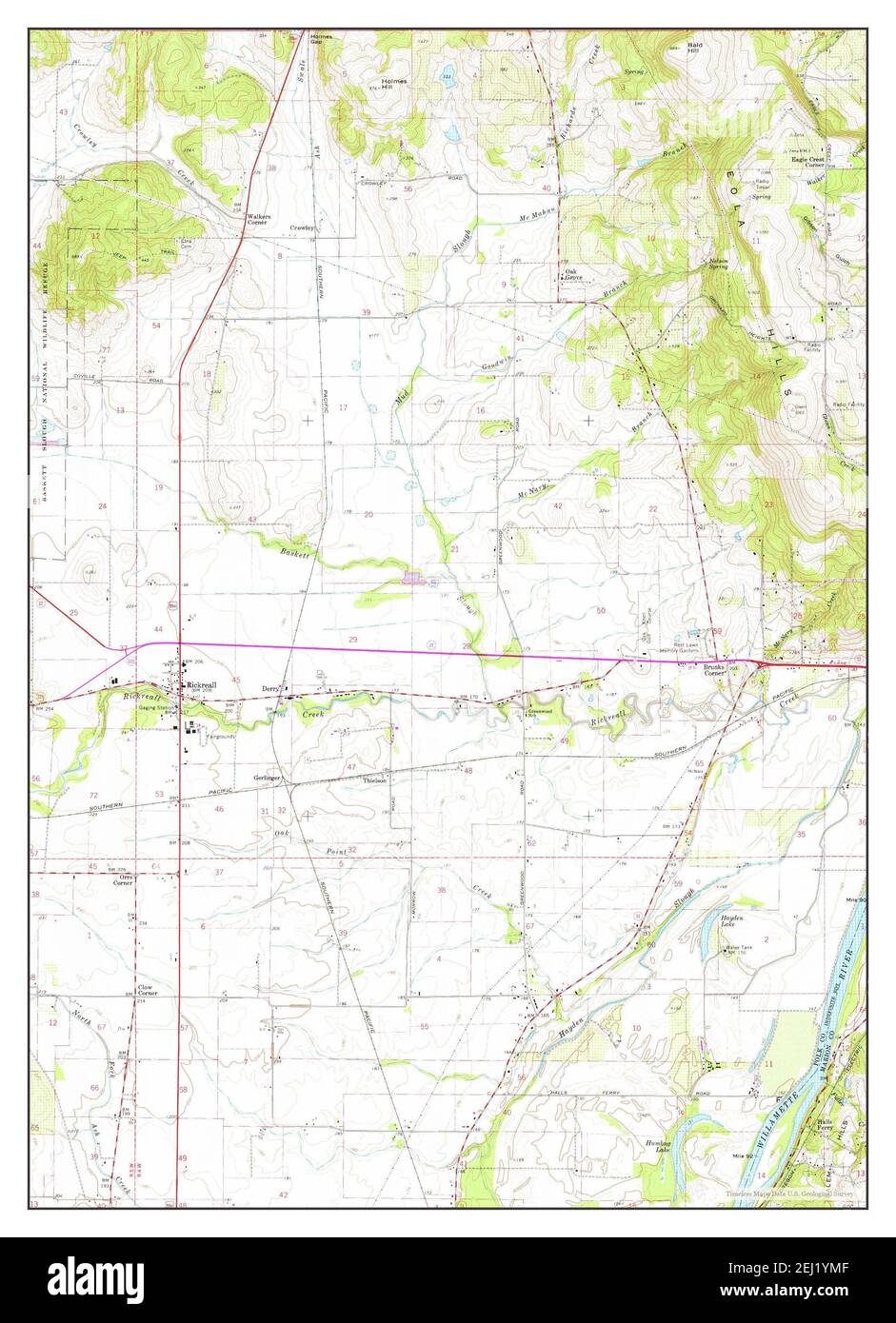 Rickreall, Oregon, map 1969, 1:24000, United States of America by ...