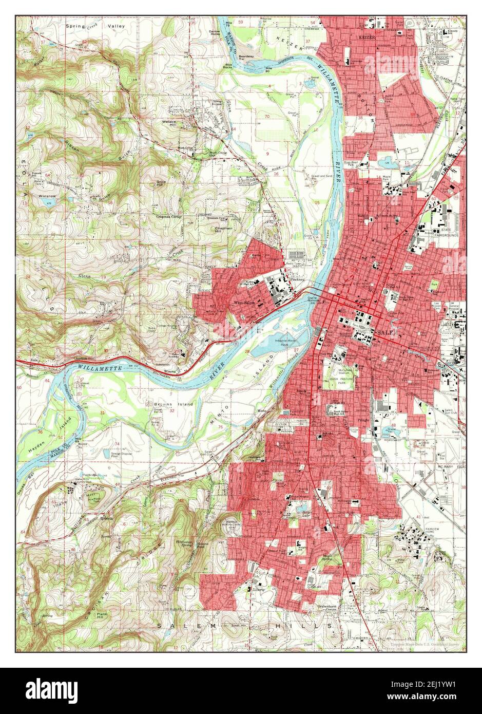 Map of west salem hi-res stock photography and images - Alamy