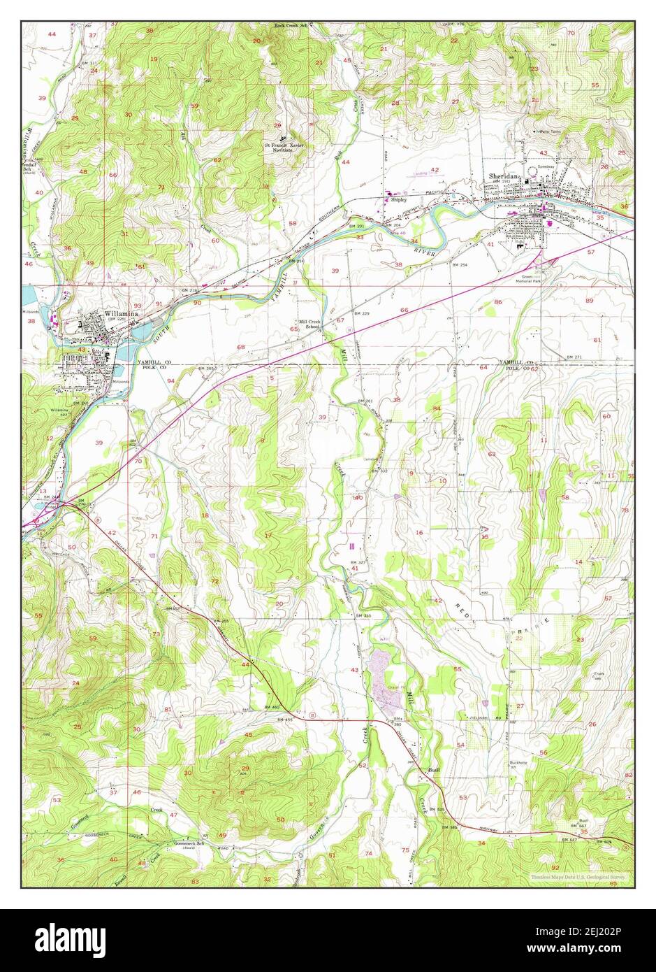 Sheridan, Oregon, map 1956, 1:24000, United States of America by ...