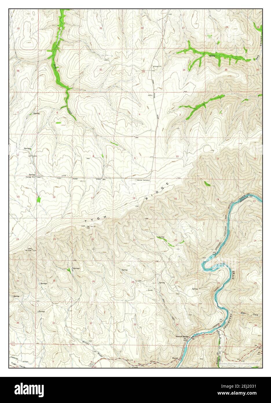 Sherars Bridge, Oregon, map 1962, 1:24000, United States of America by ...