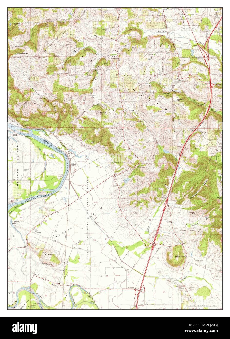 Sidney, Oregon, map 1970, 1:24000, United States of America by Timeless ...
