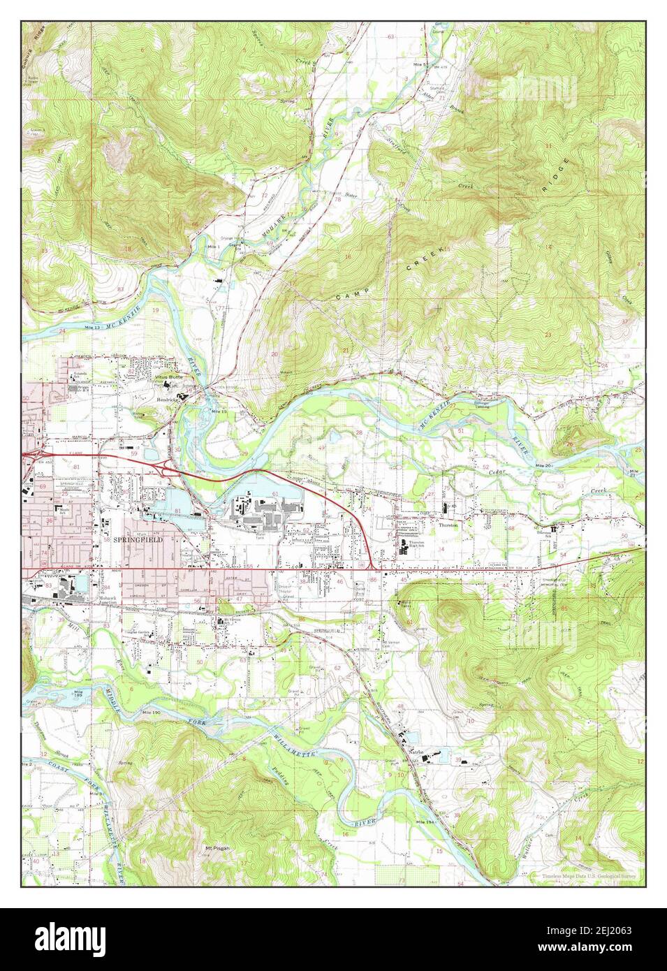 Springfield, Oregon, map 1967, 1:24000, United States of America by ...