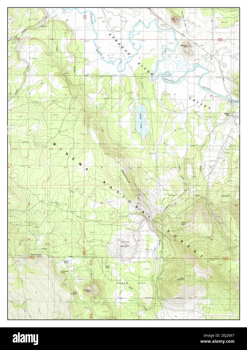 Sprague River West, Oregon, map 1985, 1:24000, United States of America ...