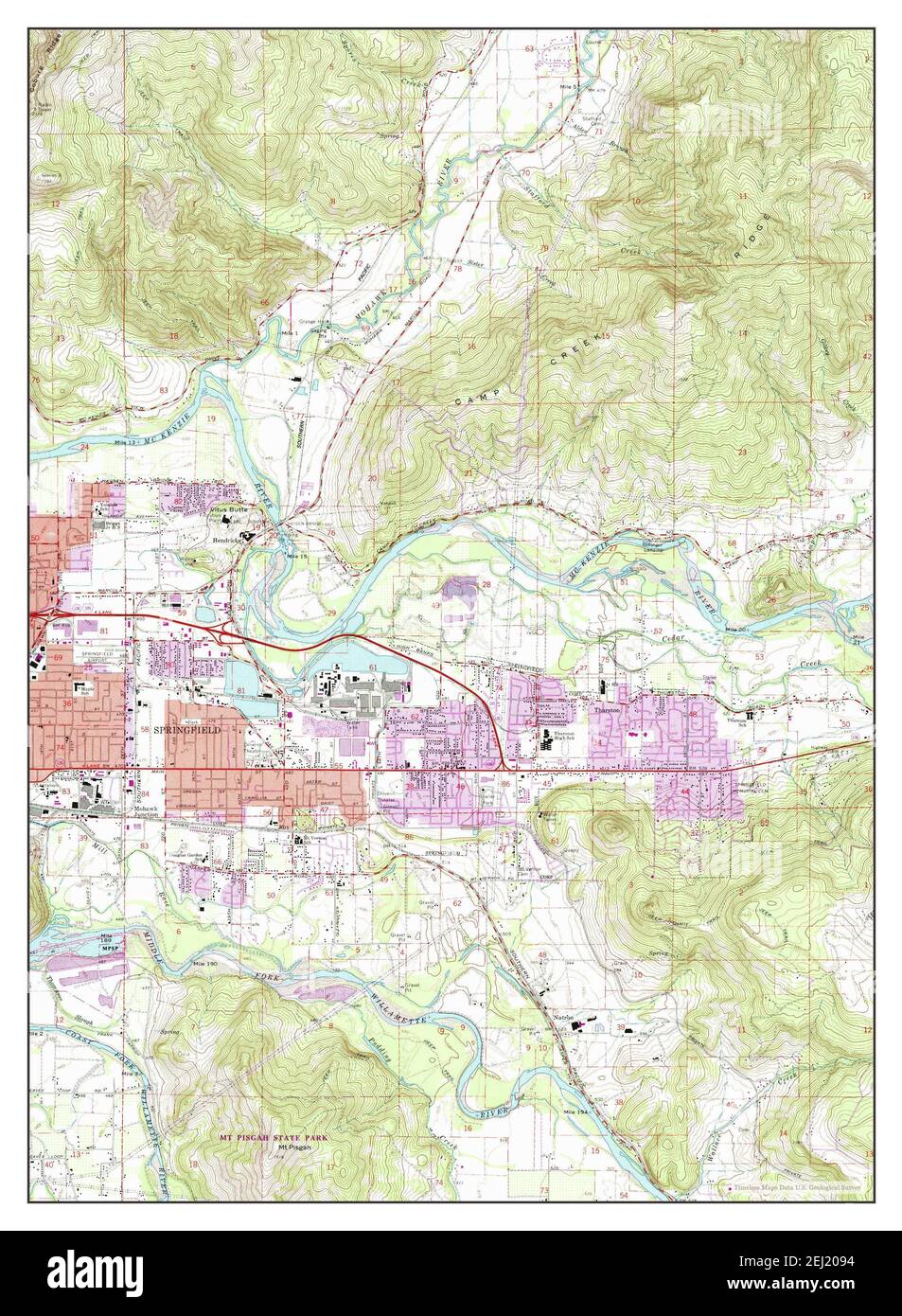 Springfield, Oregon, map 1967, 1:24000, United States of America by ...