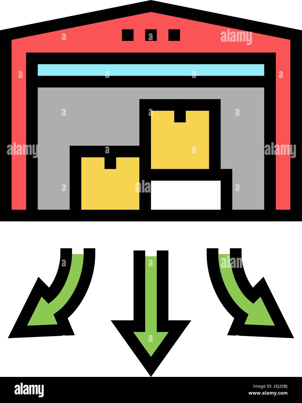 warehouse building color icon vector illustration Stock Vector Image ...