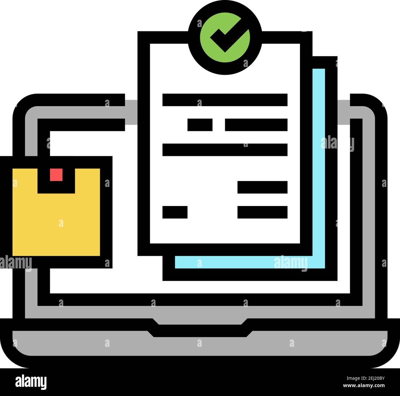 internet order and procurement color icon vector illustration Stock ...