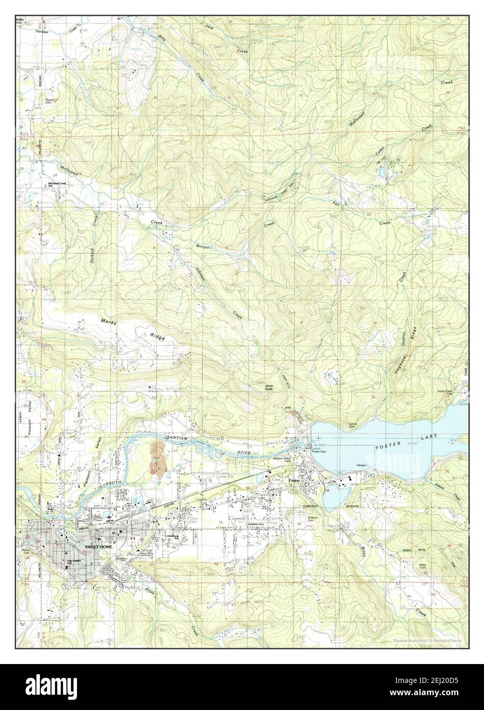 Map of sweet home oregon hi-res stock photography and images - Alamy