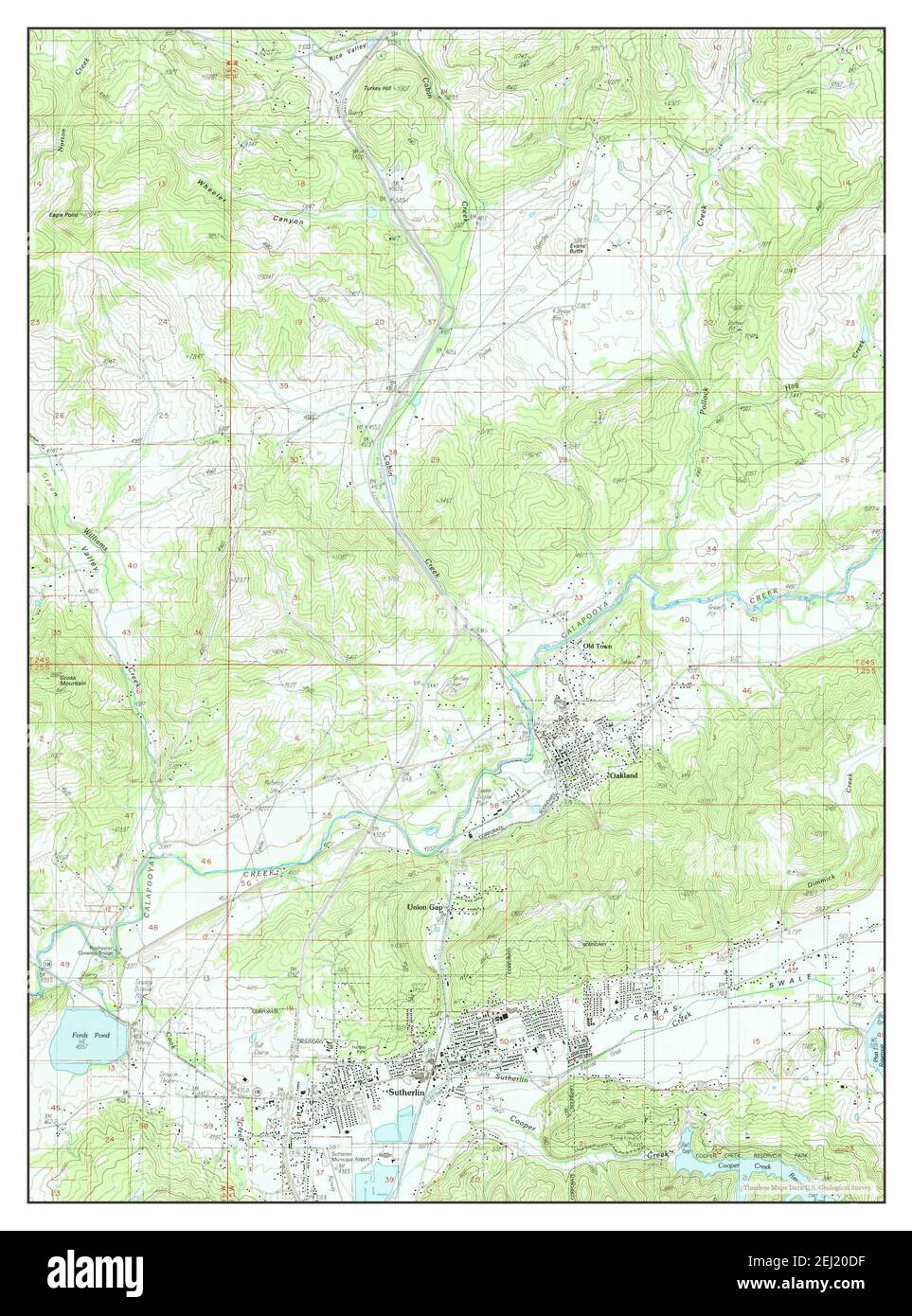 Sutherlin map hi-res stock photography and images - Alamy