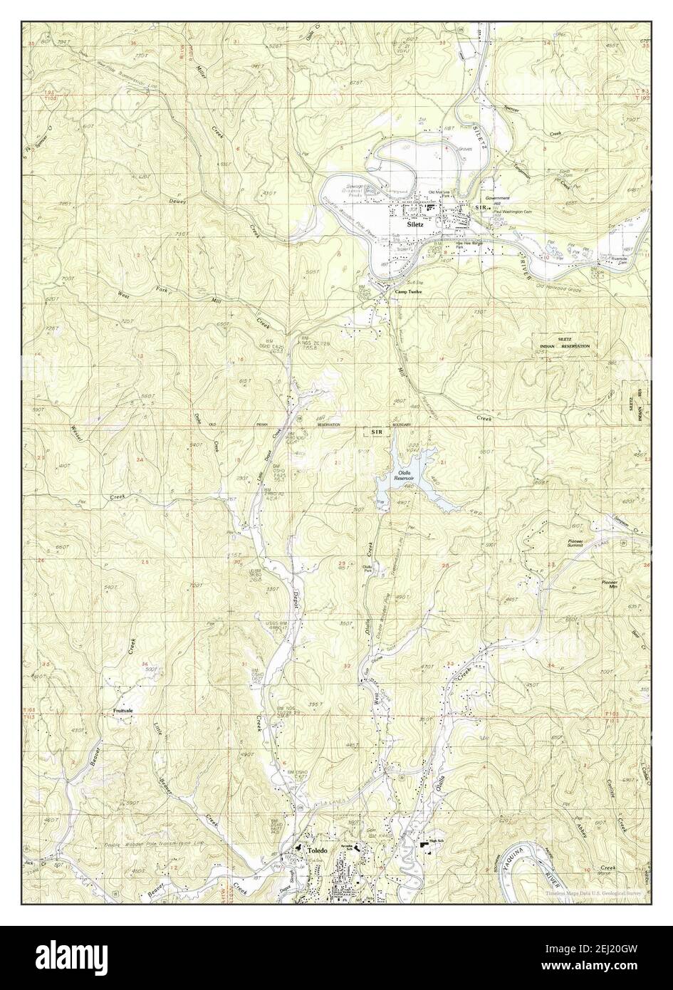 Map of toledo oregon hi-res stock photography and images - Alamy