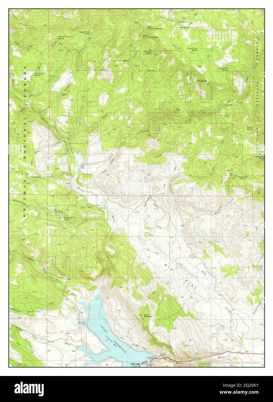 Unity Reservoir, Oregon, map 1972, 1:24000, United States of America by ...