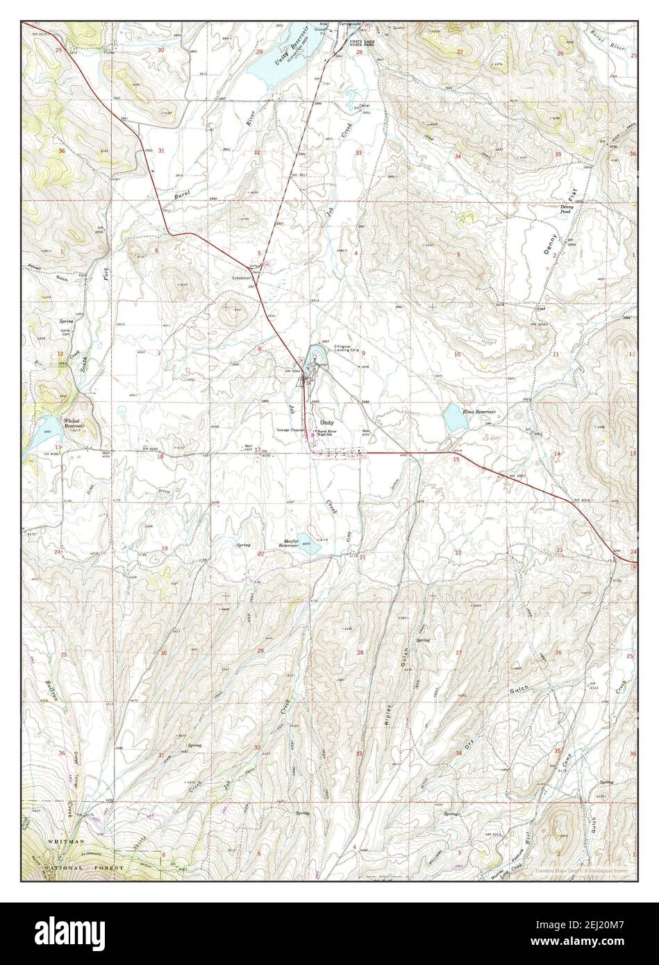 Unity, Oregon, map 1972, 1:24000, United States of America by Timeless ...