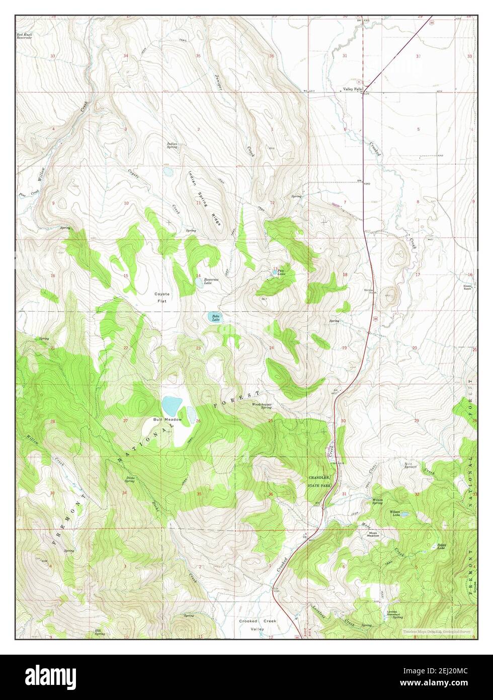 Map of valley falls oregon hi-res stock photography and images - Alamy