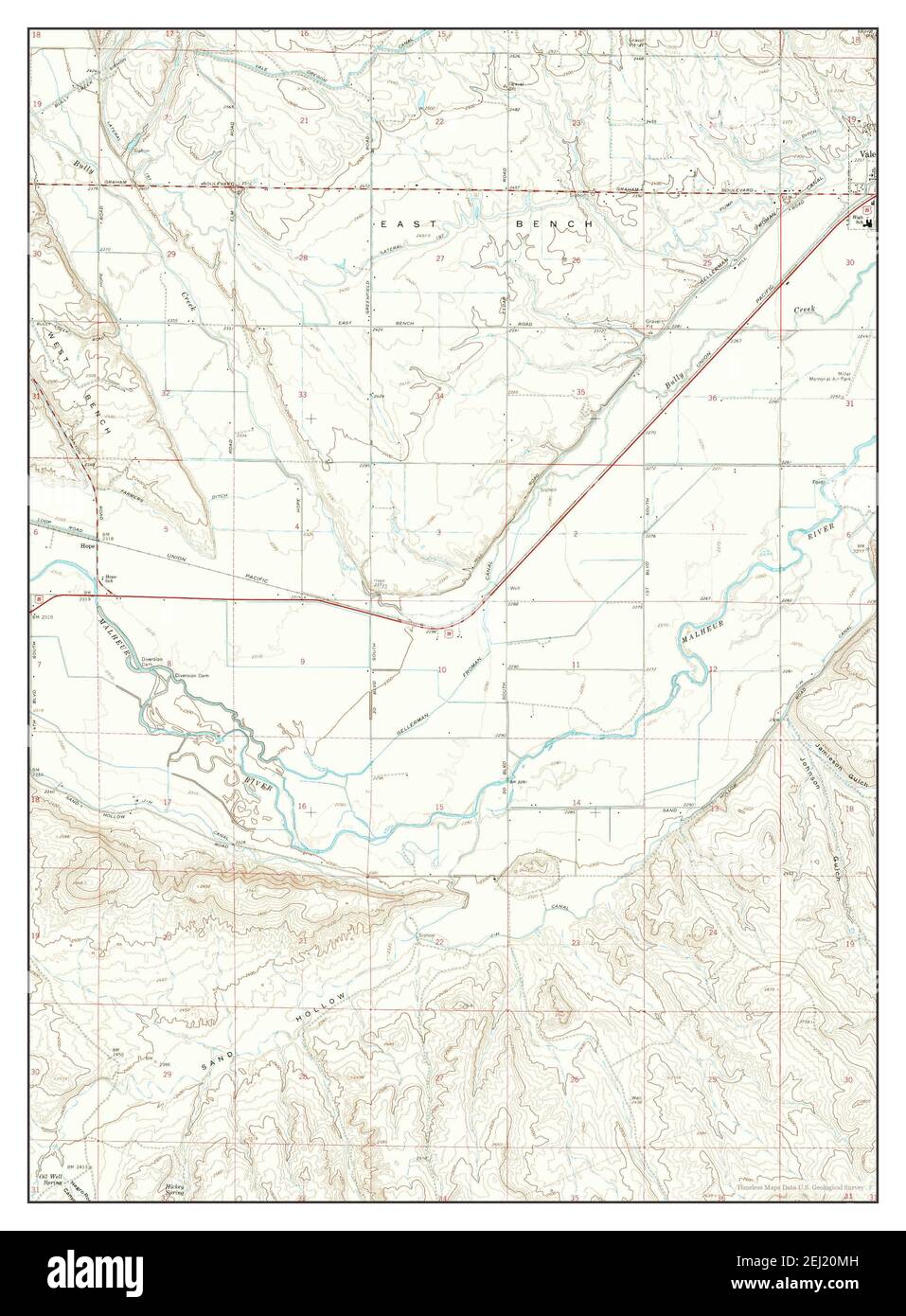 Vale oregon map hi-res stock photography and images - Alamy