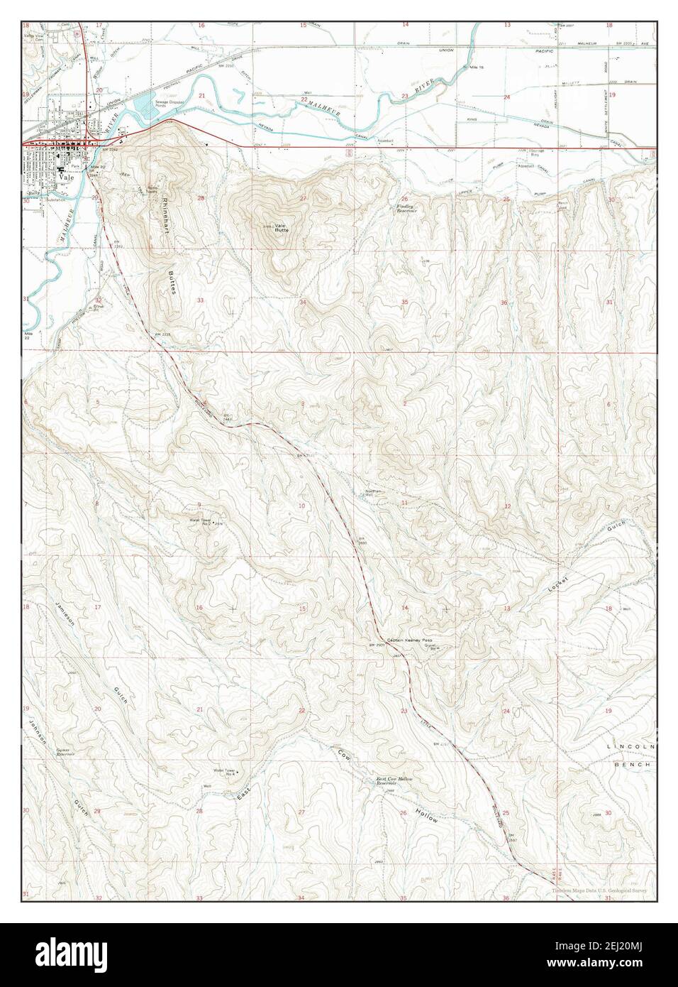 Map of vale oregon hi-res stock photography and images - Alamy