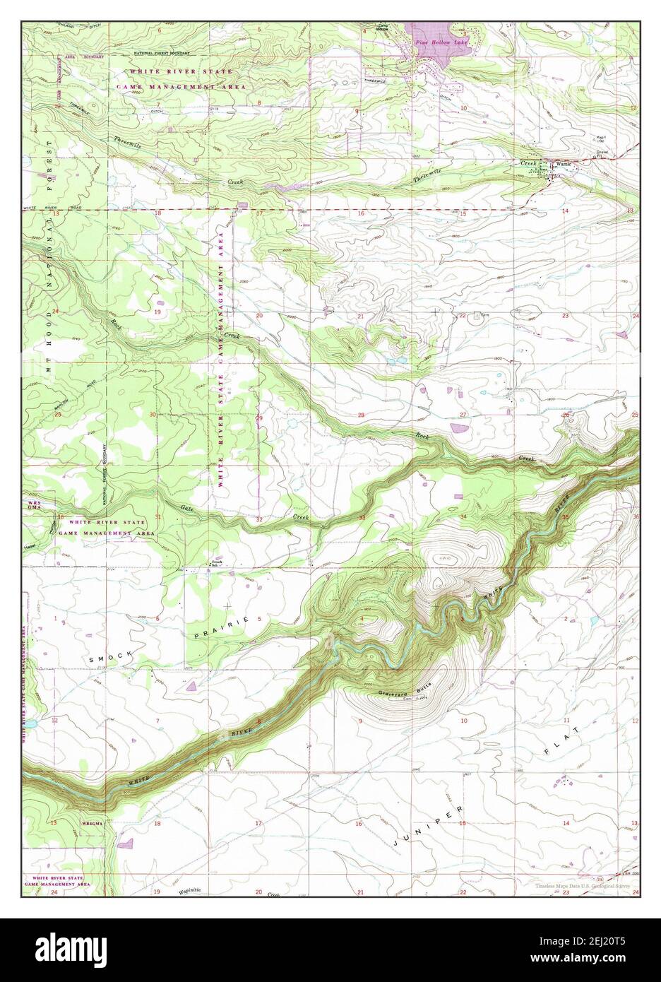 Wamic, Oregon, map 1962, 1:24000, United States of America by Timeless ...