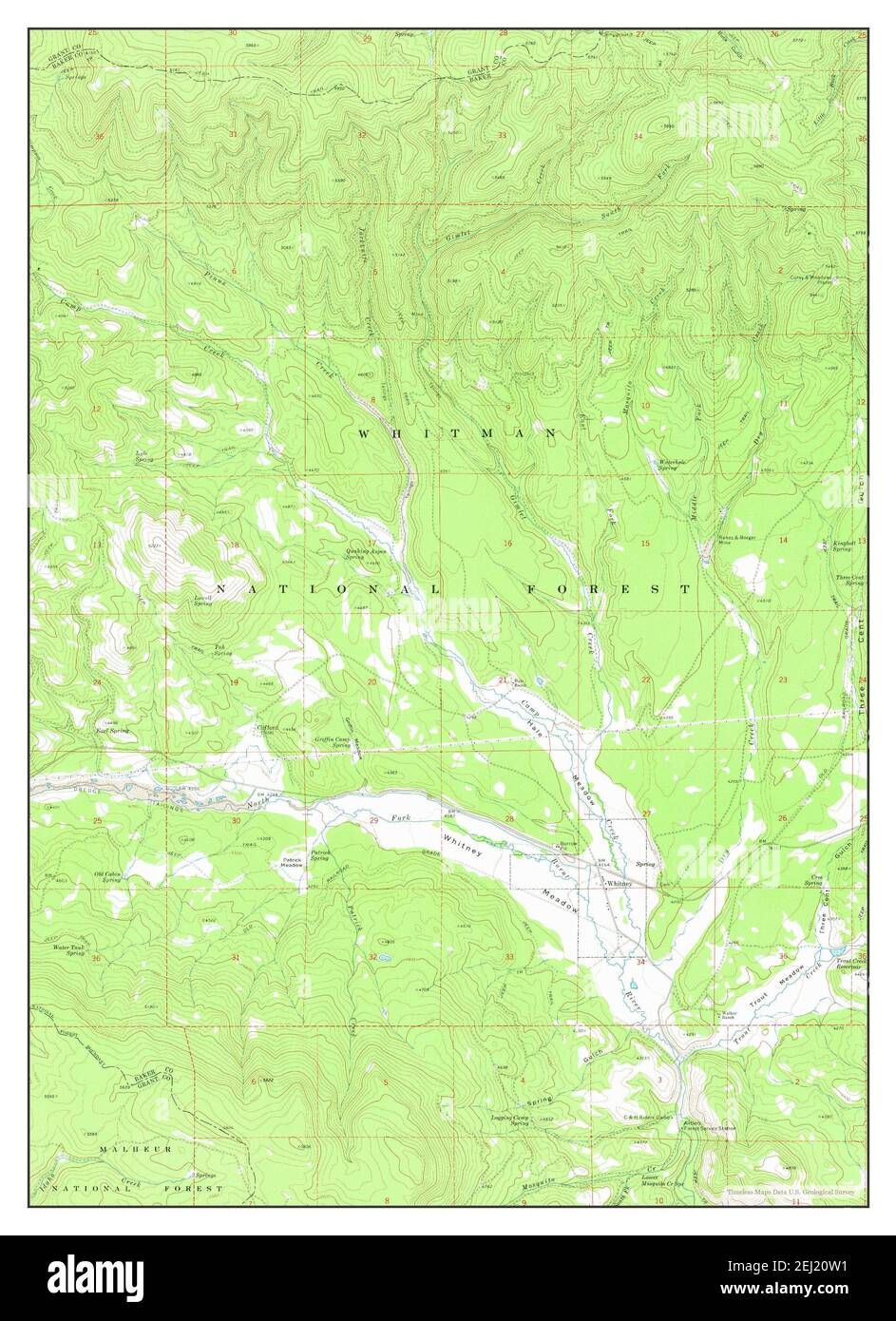 Map of whitney hi-res stock photography and images - Alamy