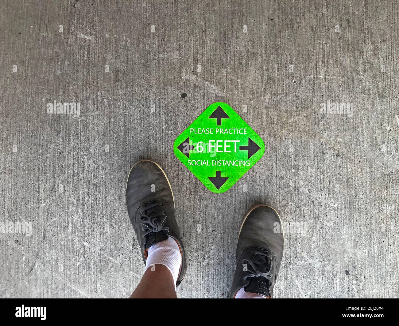 Social Distancing Two Feet Stock Photo - Alamy