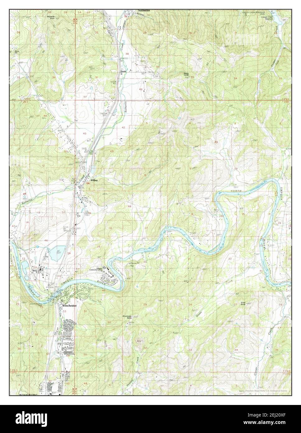 Winchester, Oregon, map 1987, 1:24000, United States of America by ...