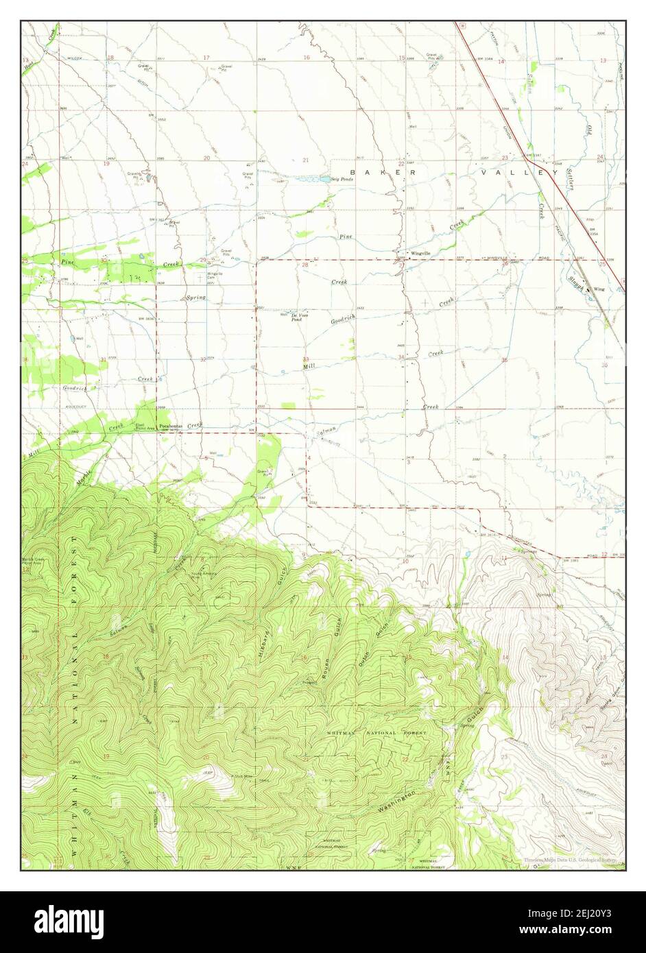 Wingville, Oregon, map 1967, 1:24000, United States of America by ...