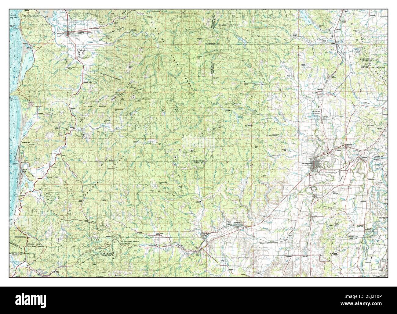 Yamhill River, Oregon, map 1980, 1:100000, United States of America by ...