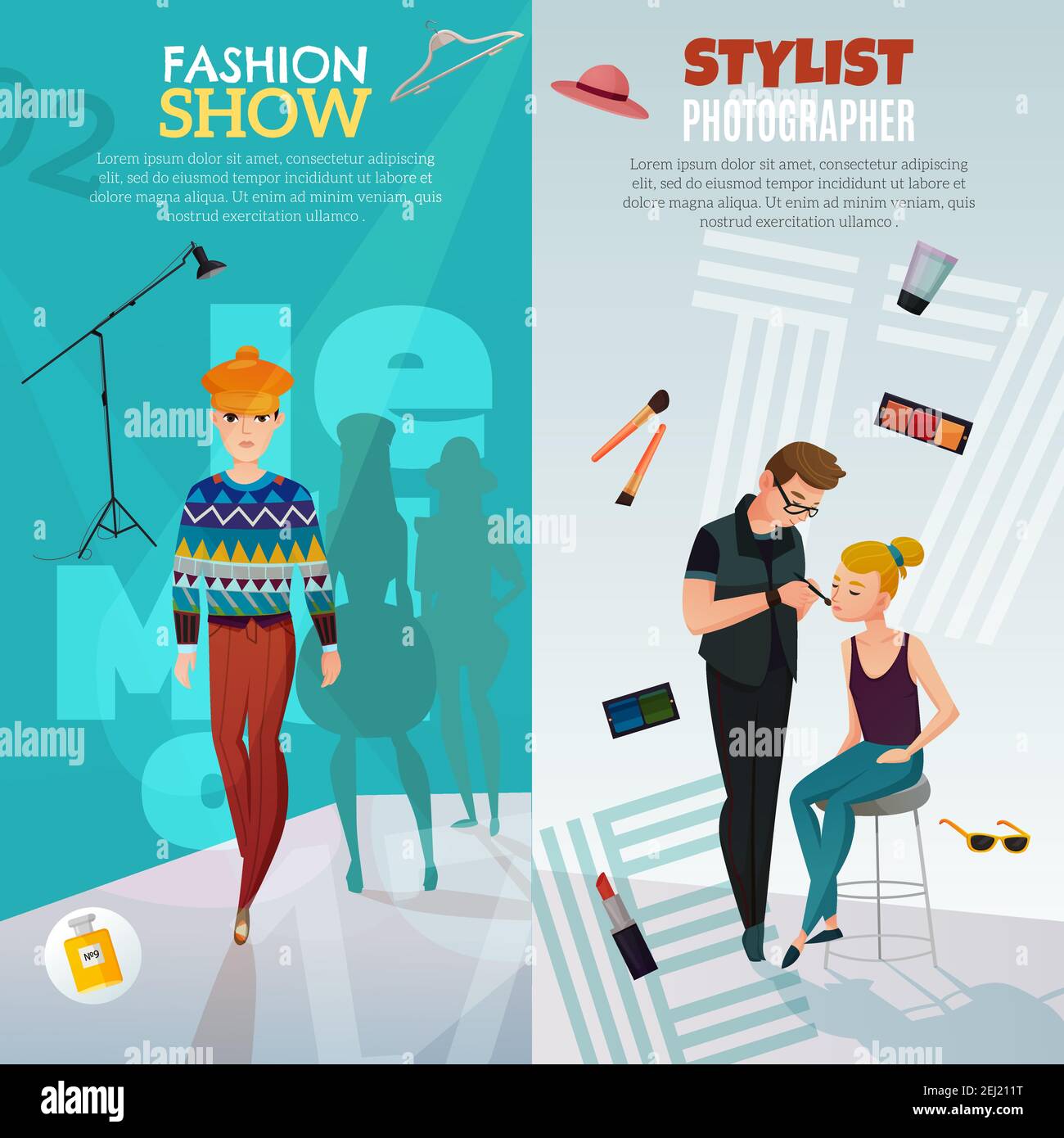 Catwalk vertical Stock Vector Images - Alamy