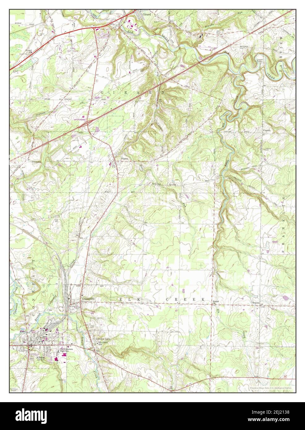 Albion pennsylvania map hi-res stock photography and images - Alamy