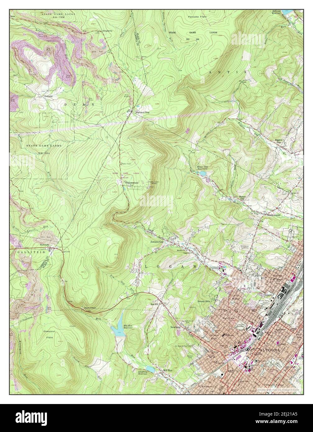 Altoona, Pennsylvania, map 1963, 1:24000, United States of America by ...