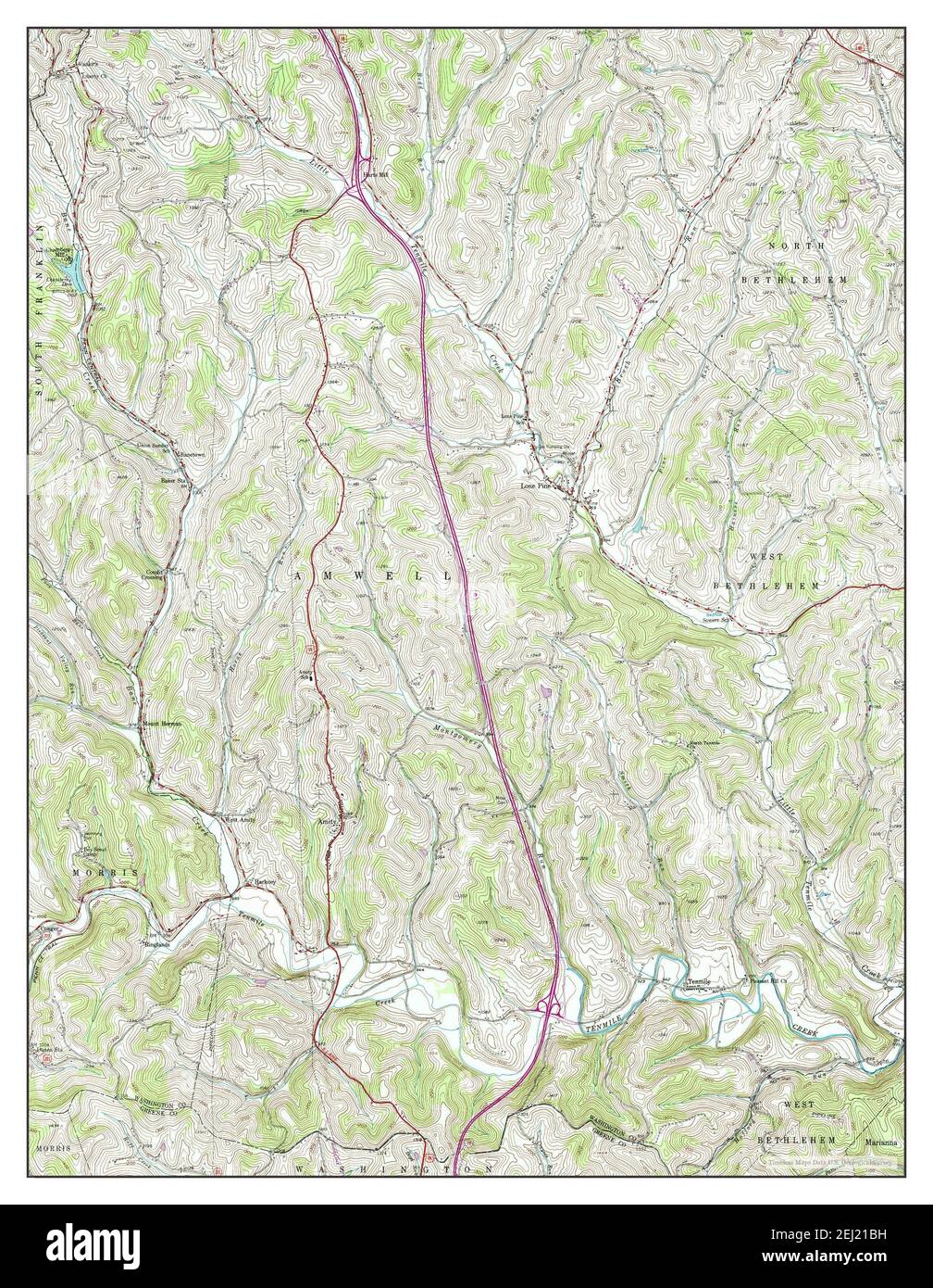 Amity, Pennsylvania, map 1954, 1:24000, United States of America by ...