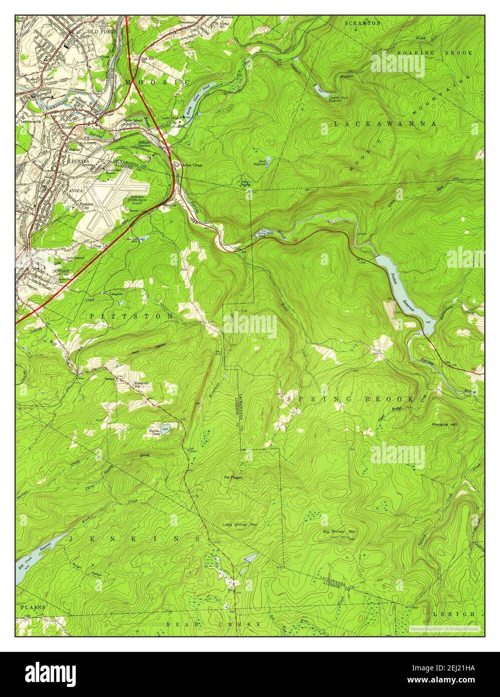 Avoca, Pennsylvania, map 1946, 1:24000, United States of America by ...
