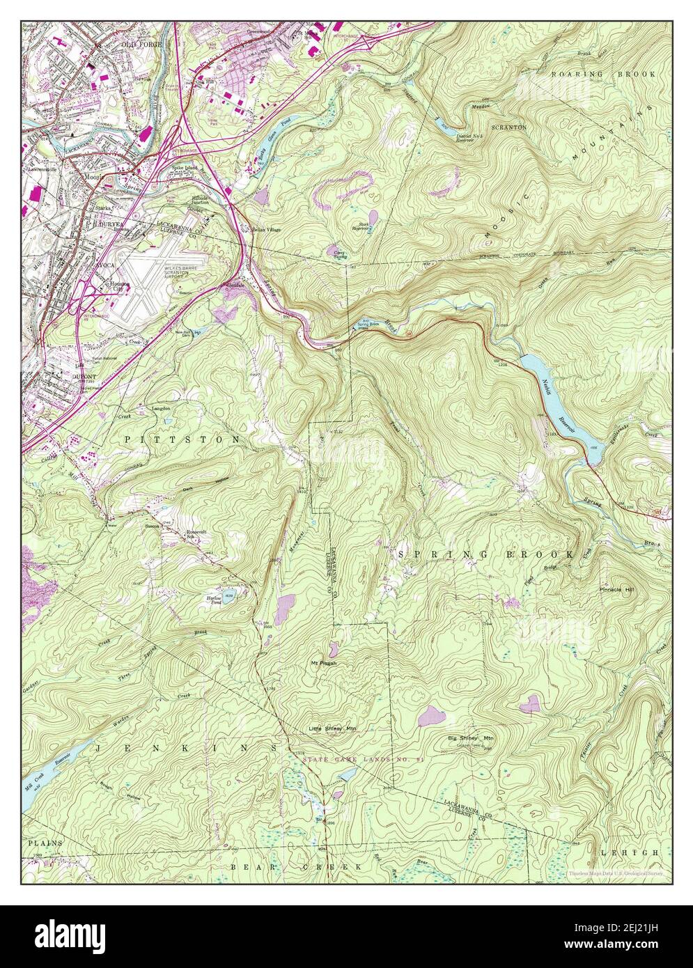 Avoca, Pennsylvania, map 1946, 1:24000, United States of America by ...