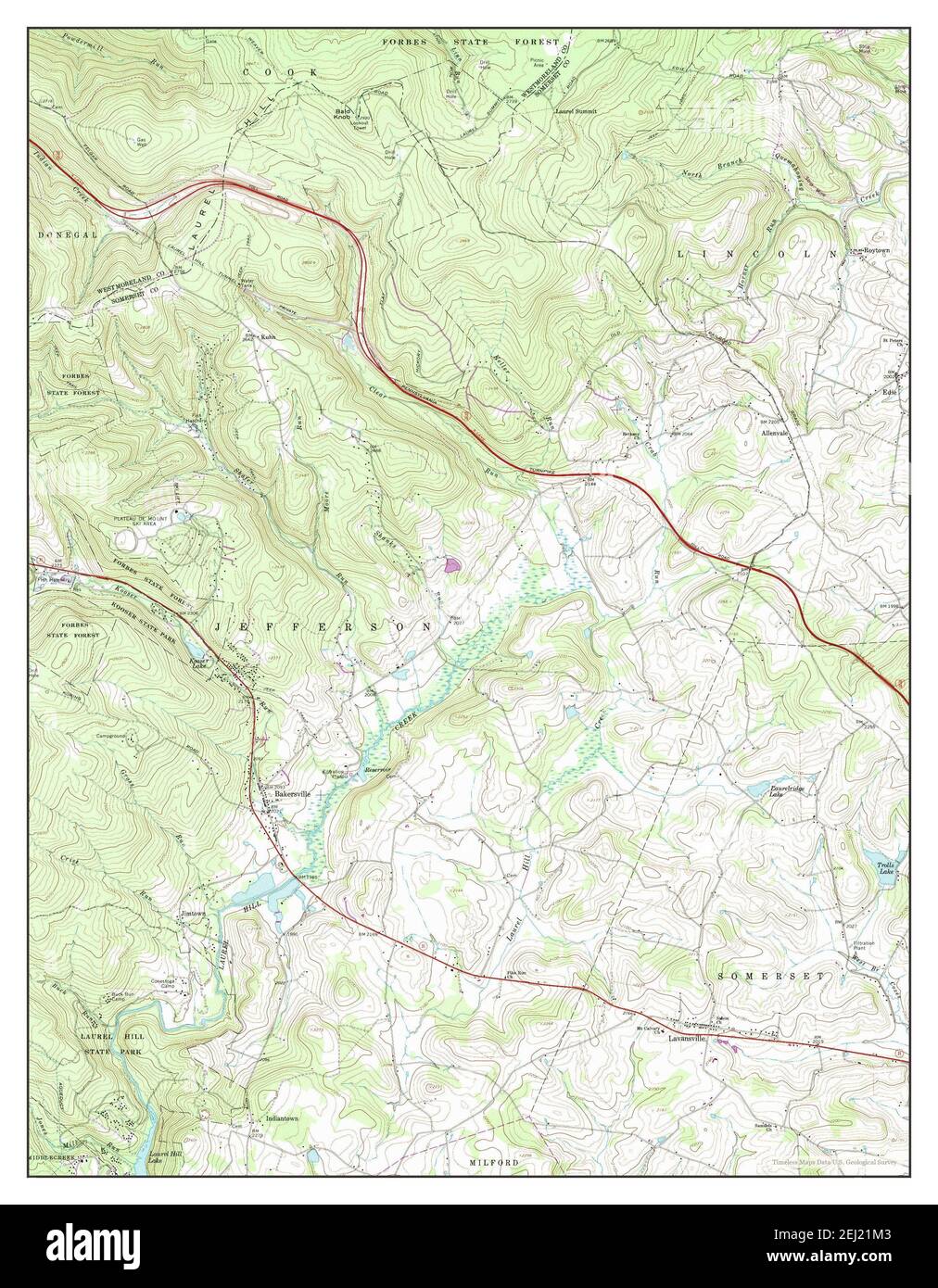 Bakersville map hi-res stock photography and images - Alamy