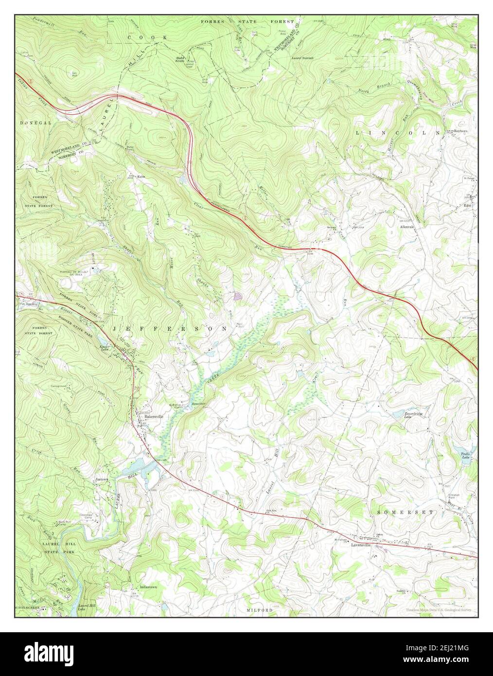 Map of bakersville hi-res stock photography and images - Alamy