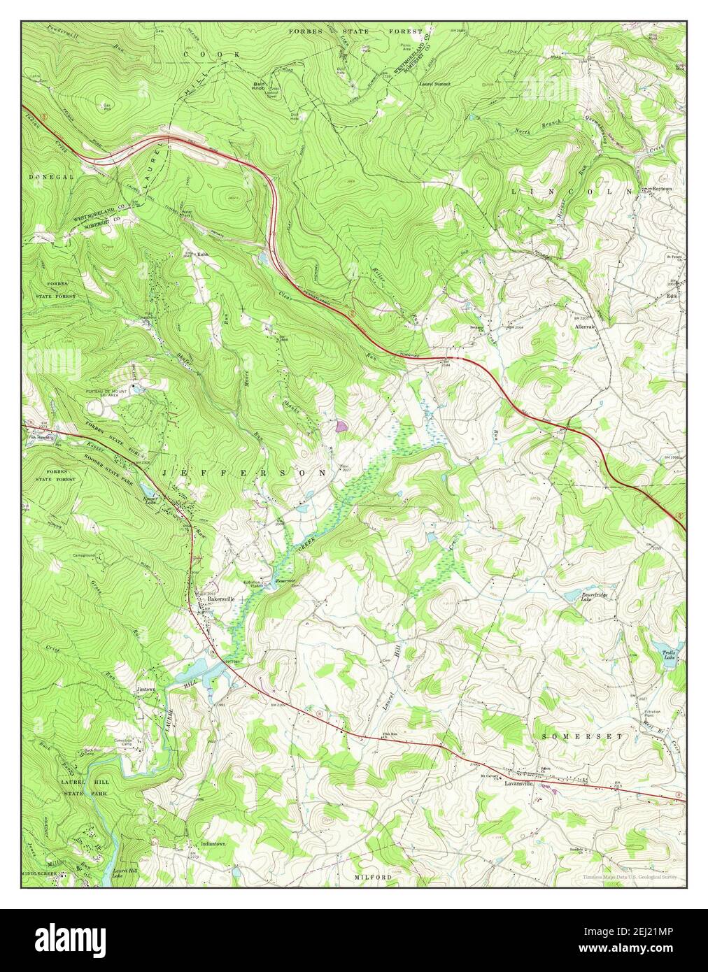 Map of bakersville hi-res stock photography and images - Alamy