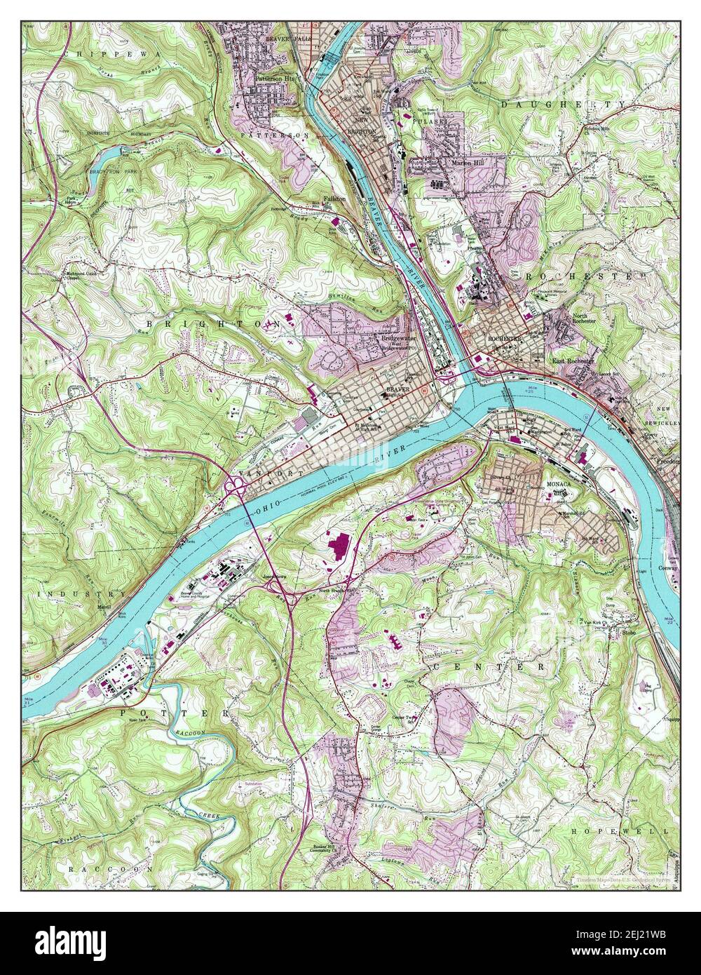 Beaver, Pennsylvania, map 1953, 1:24000, United States of America by ...